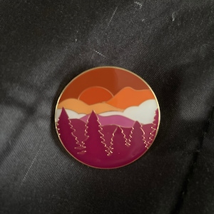 Subtle Lesbian Flag Enamel Pin Mountain Pin Enamel Cute Pin Set Pins Laple Pin Hard Enamel Pin ...