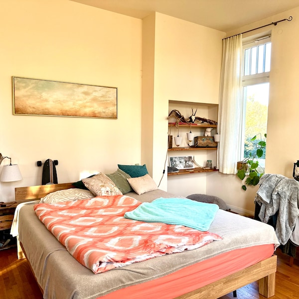 Vintage Spring Meadow Forest Landscape Wall Art, Long Horizontal ...