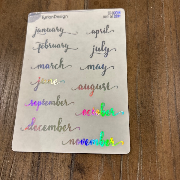 January - December Monthly Stickers (mini) for Planners and Journals ...