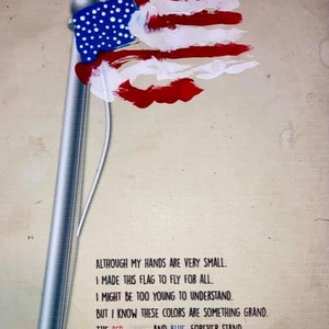Flag Poem Handprint Art / 4th of July Independence Day / USA America ...