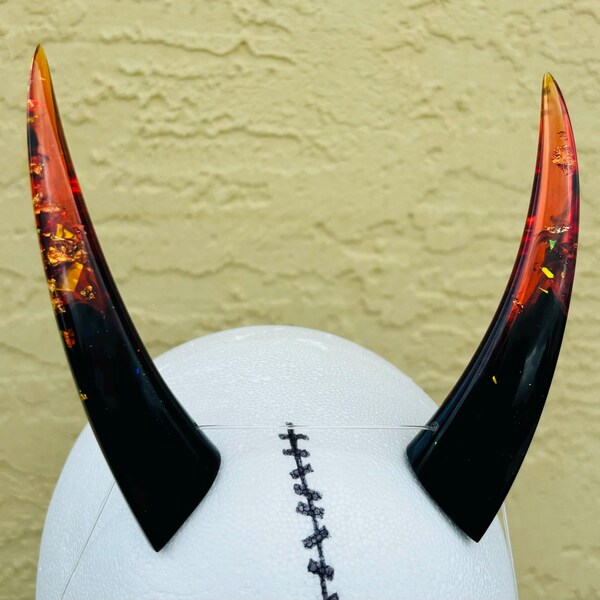 Chameleon Colorshifting Resin Cast Oni Horns Demon / Dragon Horns for ...