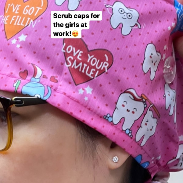 Dental Scrub Caps: Cotton Dentist/hygienist Gift Set of 4 - Etsy