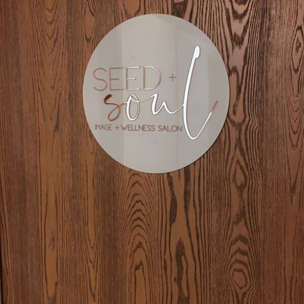 Round Business LOGO Sign • Business Shop Sign • Round Business Sign ...