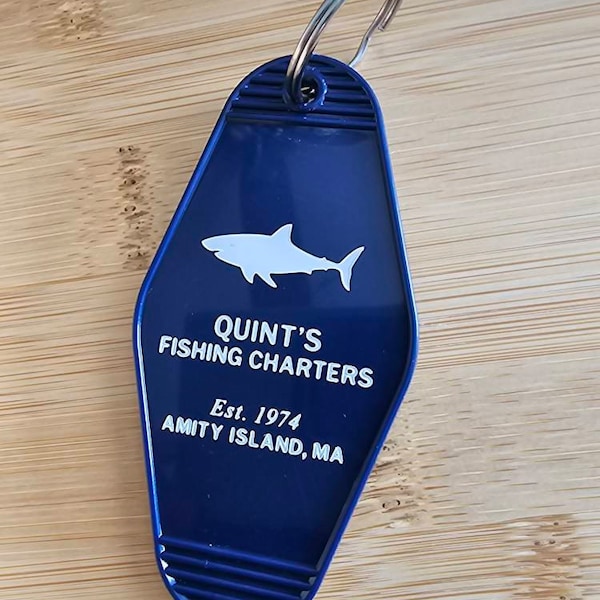 Graphic Ver. JAWS Inspired QUINTS Shark FISHING Keytag - Etsy