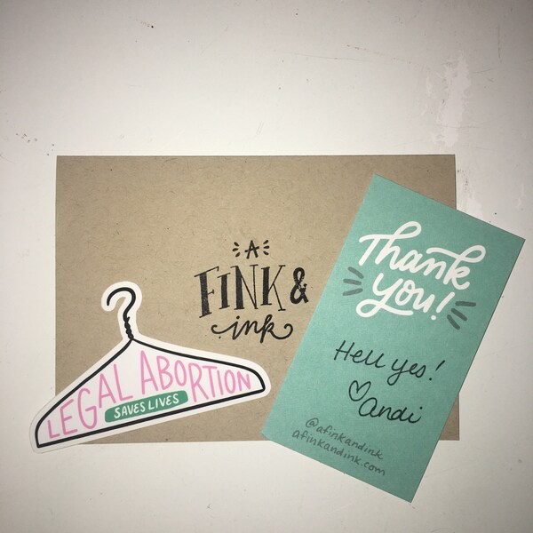 Legal Abortion Saves Lives Vinyl Die-cut Stickers - 3" X 2" - Pro ...