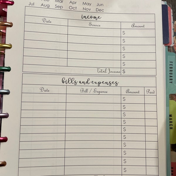 MICRO Checkbook Register Tracker Happy Planner Insert - Etsy