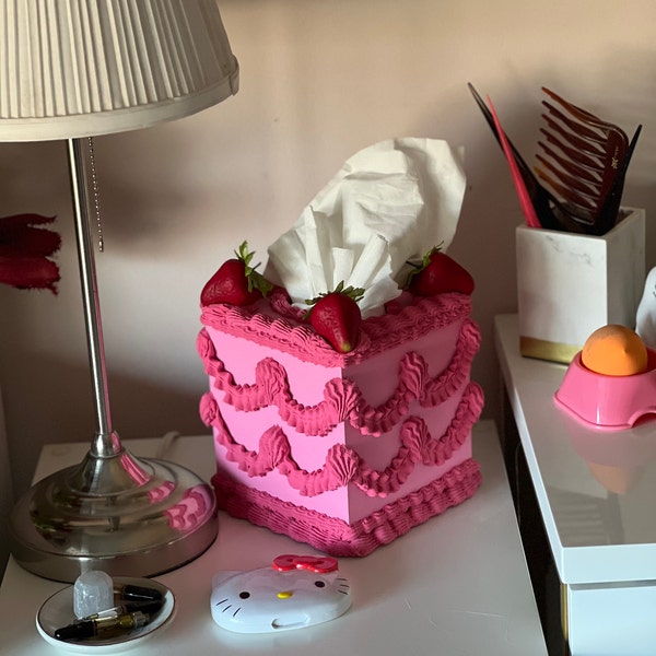 Custom Fake Cake Decorative Tissue Box Cover - Etsy