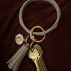 Rhombus Personalized Wristlet Keychain Tassel Key Chain Key Ring Bangle ...