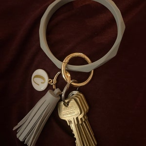 Rhombus Personalized Wristlet Keychain Tassel Key Chain Key Ring Bangle ...