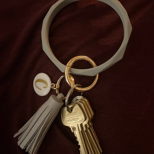 Rhombus Personalized Wristlet Keychain | Tassel Key Chain | Key Ring ...