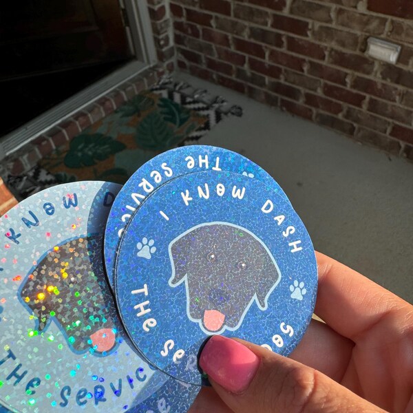 Stickers - Assistance Animals Save Lives - Personalize - I Met an ...