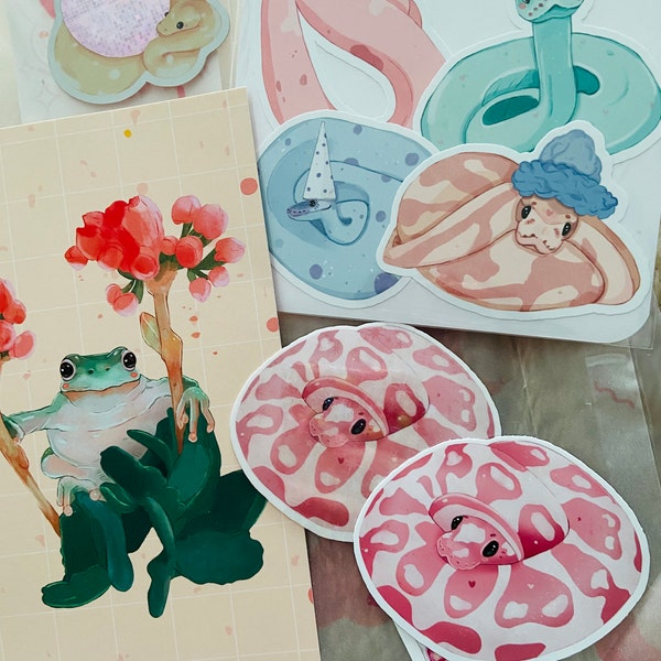 Snake Sticker | Boop A Snoot | Snake Fruit | Sticker Pack | Laptop ...