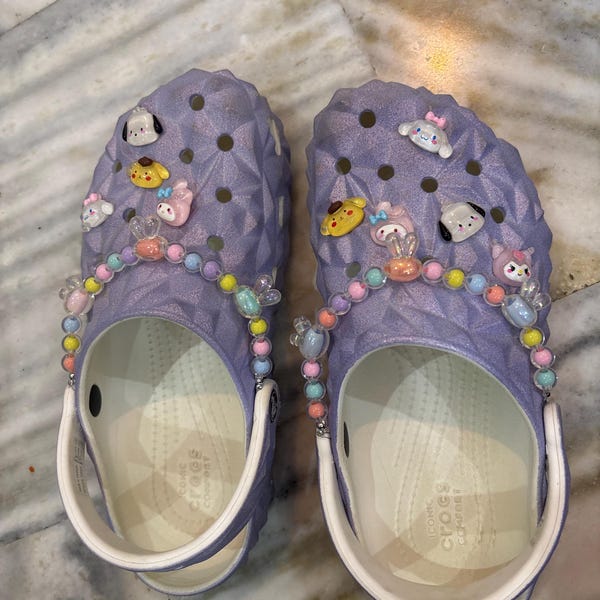 Cute Pink Cherry Blossom Shoe Charm, Girlish Sakura Flower Shoe Buckles ...