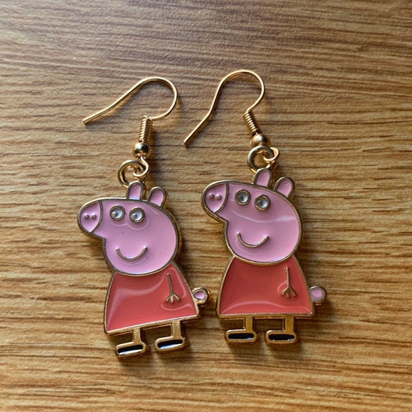 Peppa Pig Inspired Earrings, Peppa Pig and Her Friends Earrings, Suzy ...