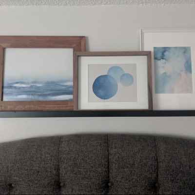 Horizontal Printable Art, Blue Wall Art, Blue Abstract Art, Bedroom ...
