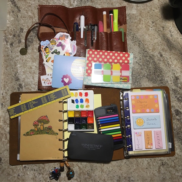 Personalized Second Ring Mechanism Notebook,a6 Leather 6-ring Binder ...