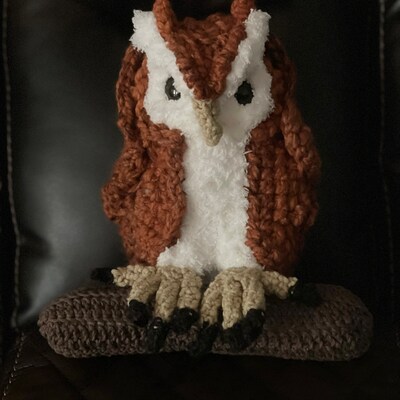 Screech Owl Amigurumi Crochet Pattern, Realistic Plush Bird of Prey ...