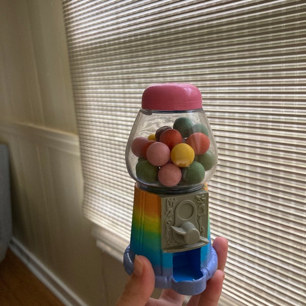 Mini Gumball Machine Candy Dispenser Choice of Color 5" RED Blue YELLOW ...