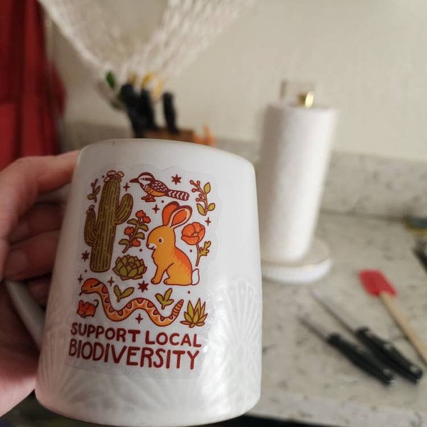 Support Local Biodiversity Clear Vinyl Stickers | Appalchia, Midwest ...