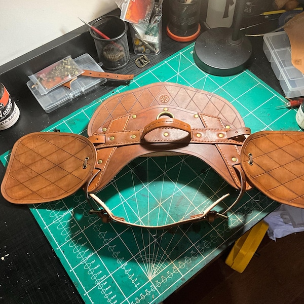 Leather Pattern Dog Harness Template DIY Pet Armor Template - Etsy