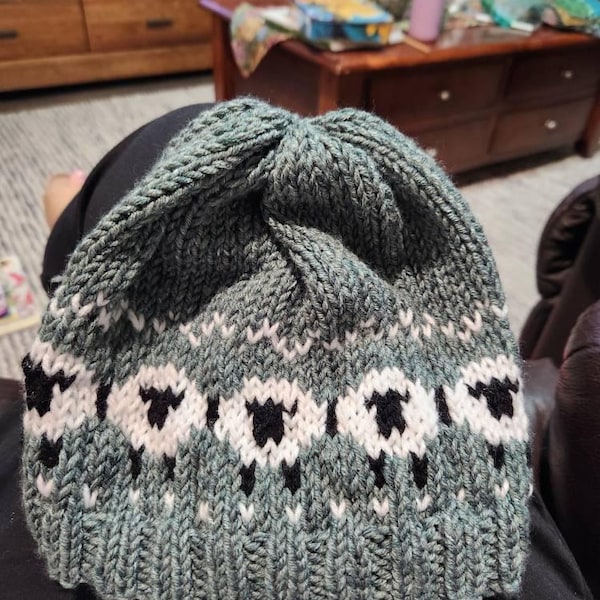 Fyne Flock of Sheep Hat Knitting Pattern Baby Toddler, Child, Teenager ...