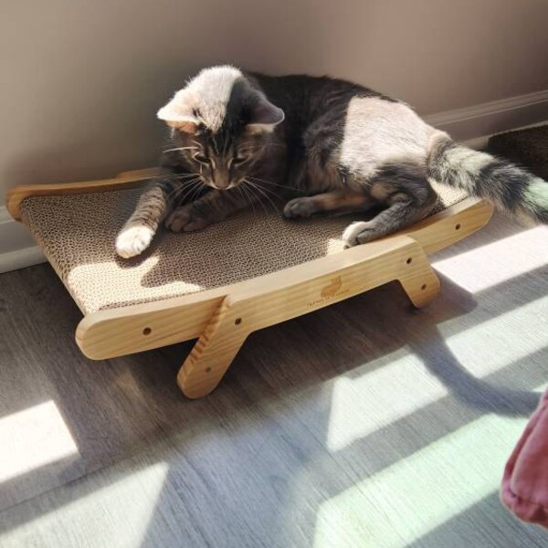 Cat Scratching Post With Recycled Cardboard Inserts - Adjustable ...