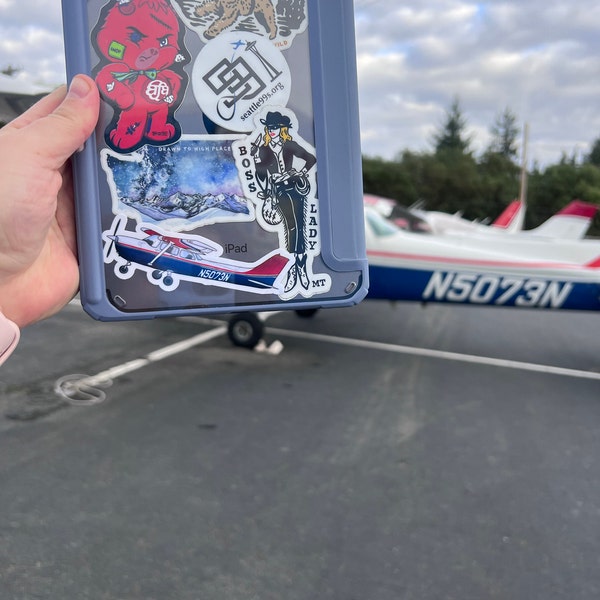 Custom Airplane Stickers Hand Drawn Personalized Aviation Your Plane - Etsy