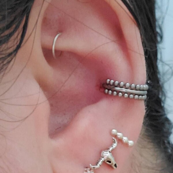 Triple Stack Conch Clicker, Double Beads With Smooth, G23 Titanium ...