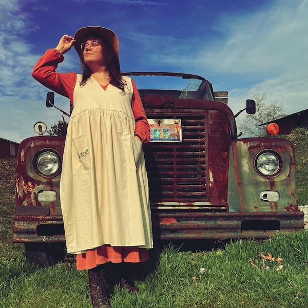 Forager Pinafore PDF Digital Sewing Pattern | Cottagecore Oversized ...