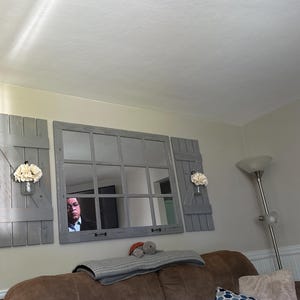 8 Pane Farmhouse Wall Decor Window Mirror Rustic Window Mirror Rustic ...