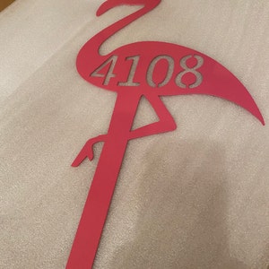 Flamingo Custom Address Sign, Metal Sign, Beach Sign, Beach Address ...