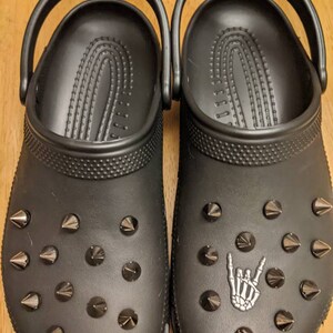 Fiend Skull Clog Charm Crocs Skeleton Head White With Black | Etsy