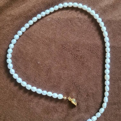 NEW Gold Chain Necklace, Square Baroque Pearl Necklace, Elegant ...