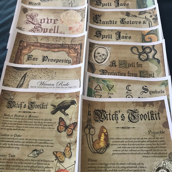 Book of Shadows Pages, Vol Two, Grimoire, Witch Ideas, Spell Book ...