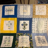 Embroidered Scripture Quilt, Bible Verses, Bible Blocks, Embroidery ...