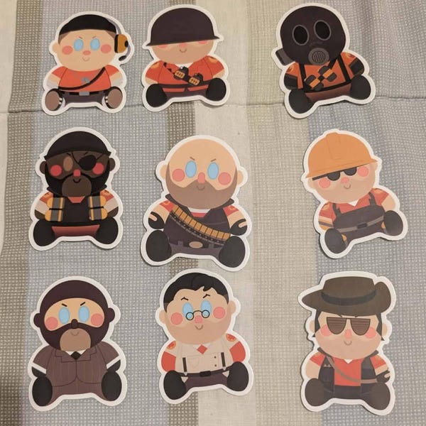 Team Fortress 2 - Plushie Stickers/decals - Etsy