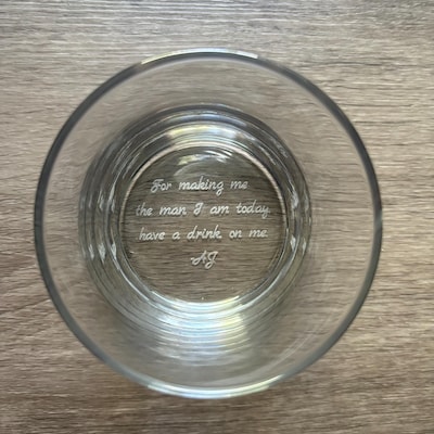 Hidden Handwriting Message Whiskey Glass Customized Personalized ...