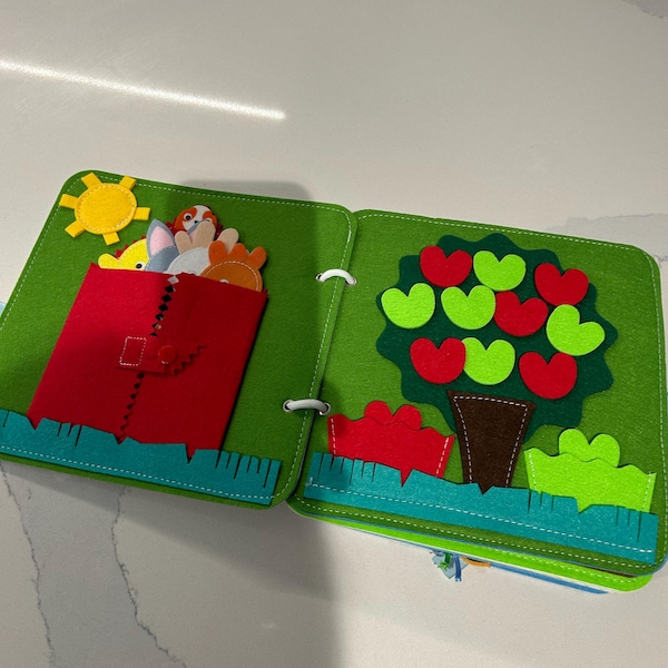 3D Quiet Book Montessori Toy, Soft Felt Busy Book Early Education With ...