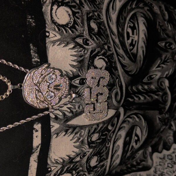 Xxxtentacion Mickey X Necklace! Stainless Steel & Black Enamel Pendant ...