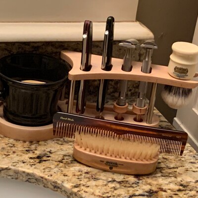 Brick Safety Razor Display African Hardwood - Etsy