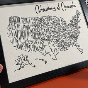 Push Pin Map Personalized Travel Map USA United States - Etsy