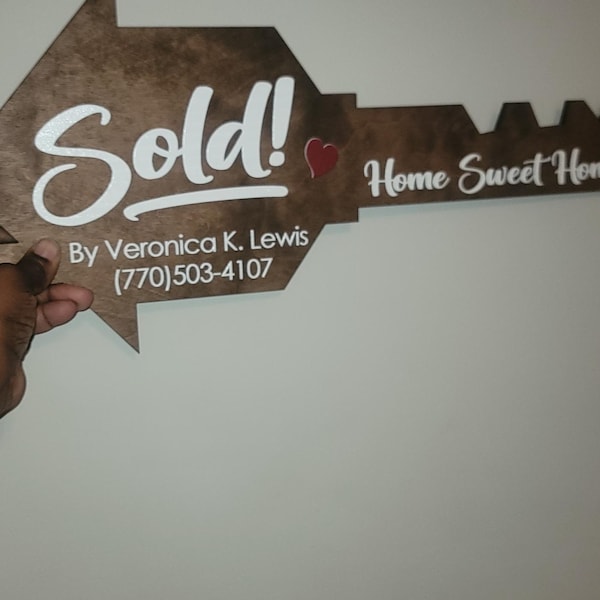 Realtor Sold Key, Wood House Sign (personalized Closing Gift 7360) - Etsy