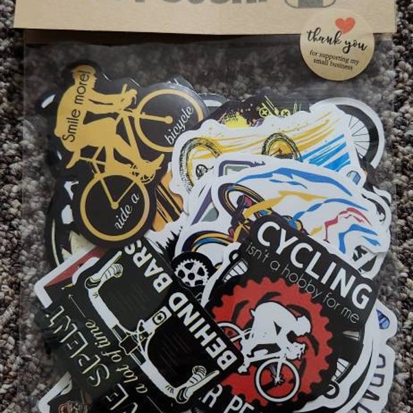 50 Pcs "bicycle" Sticker Pack | Bike | Gift for Him | Gift for Her ...
