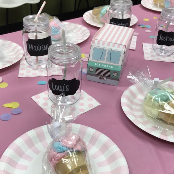 Ice Cream Party Box - Set of 4, Ice Cream Truck Cupcake Box, Pastel ...