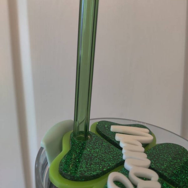 TURTLE on Amber GLASS STRAW Reusable Straws Glass Straws Eco Friendly ...