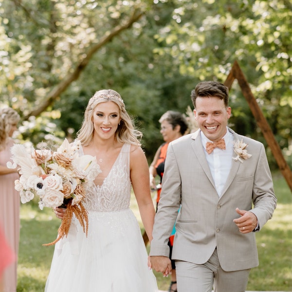 Cream Floral Necktie, Mens Floral Tie, Garden Wedding Ties, Pink Blue ...