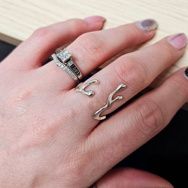 Liquid Silver Ring: Handcrafted 925 Sterling Silver Ring. Statement Ring. Modern Ring. Sleek ...