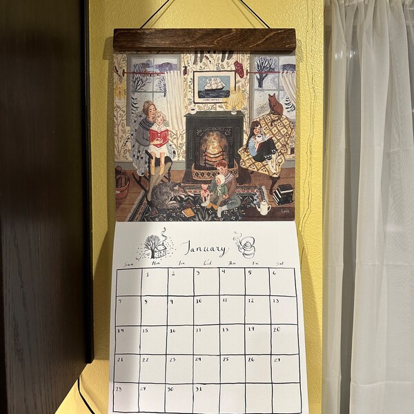2024 Printable Vintage Art Calendar, 11x17 and US Letter Size, Wall ...