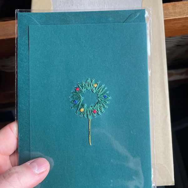 Hand Embroidered Floral Greeting Card, Wedding, Celebration, Birthday ...