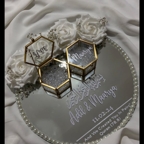 Ring Boxes for Nikkah Plate, Unique Gift, Elegant Decor - Etsy